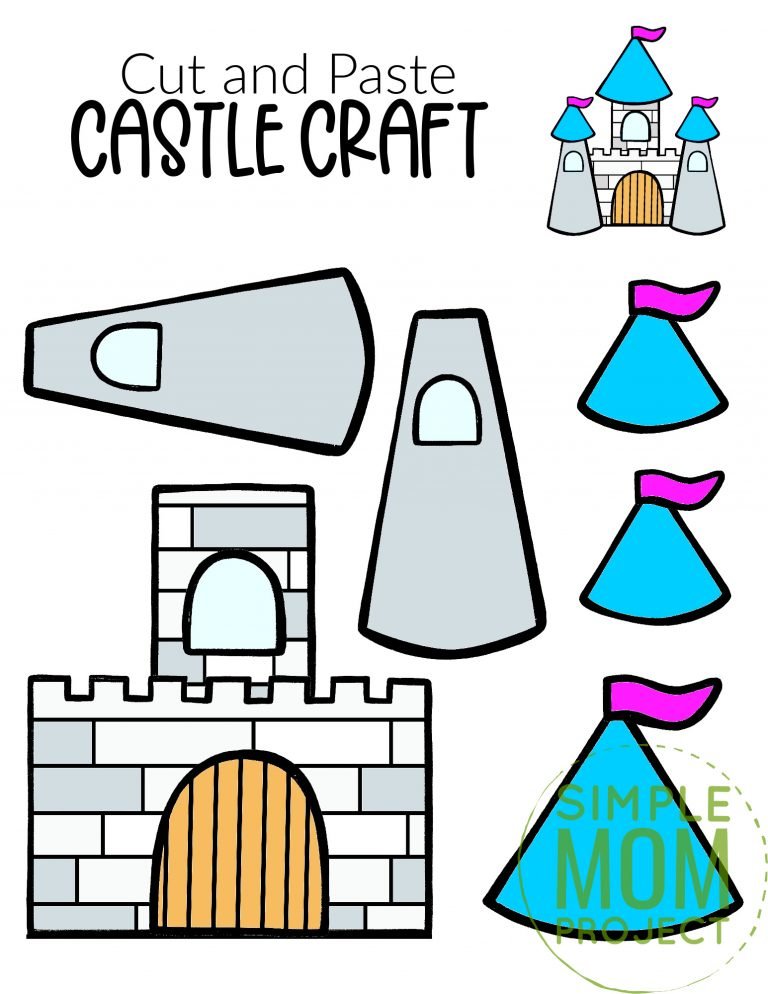 Free Printable Princess Castle Craft with Castle Template