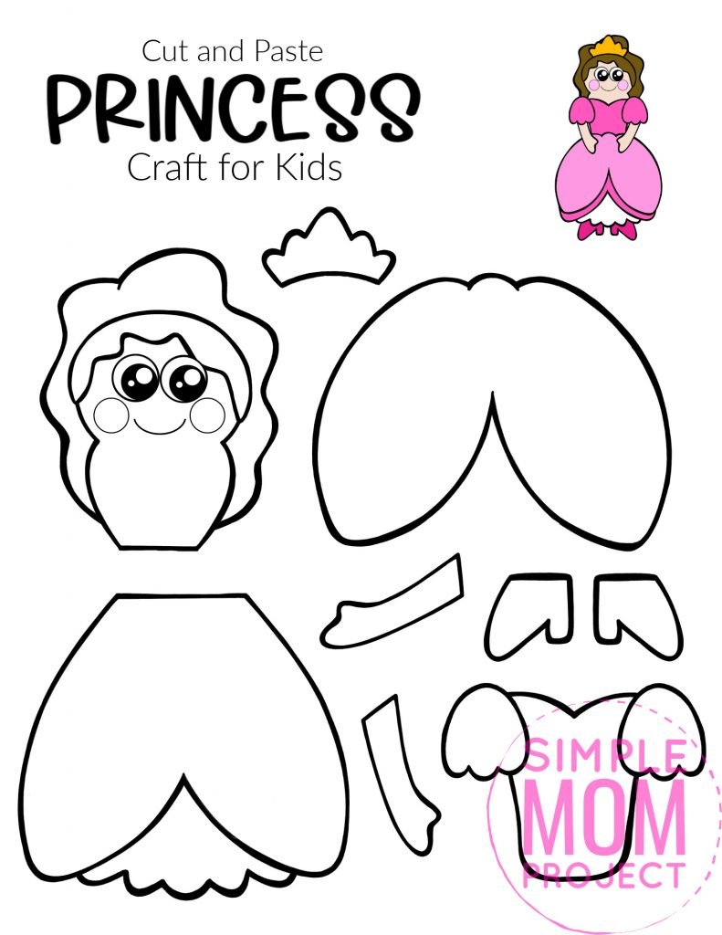 Free Printable Princess Craft Template – Simple Mom Project