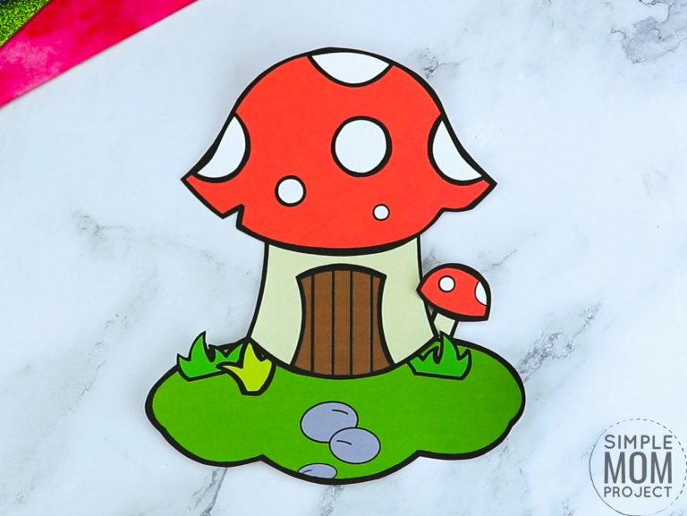 Free Printable Mushroom Craft Template - Simple Mom Project
