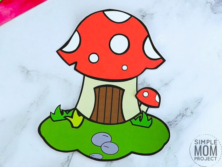 Free Printable Mushroom Craft Template - Simple Mom Project