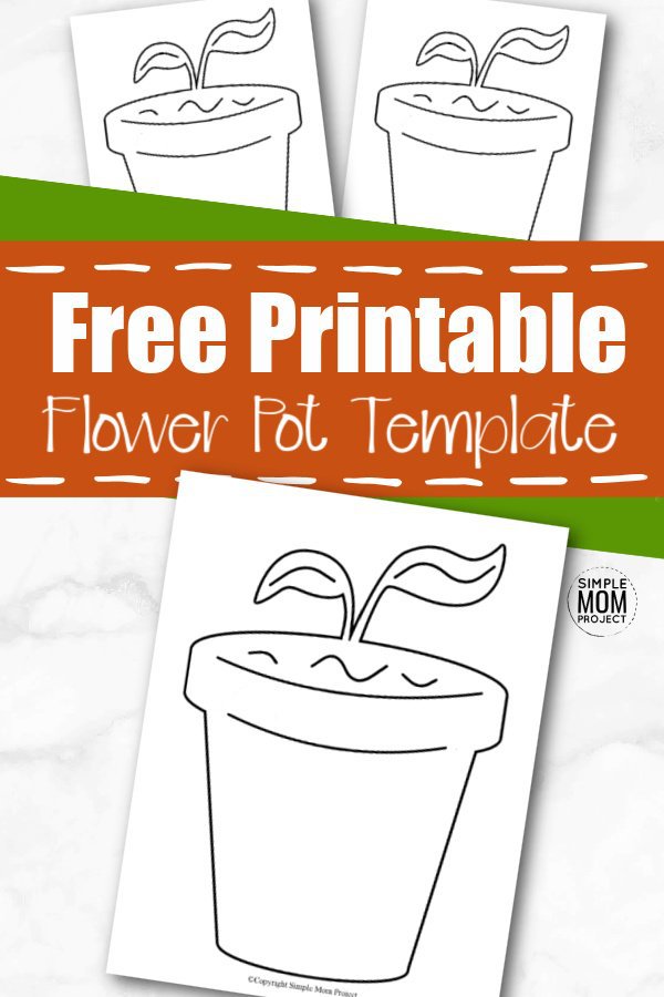 Free Printable Flower Pot Template Simple Mom Project