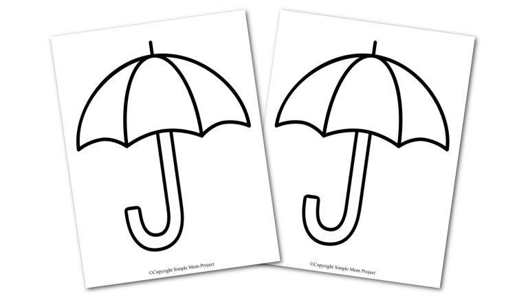 Free Printable Umbrella Template – Simple Mom Project