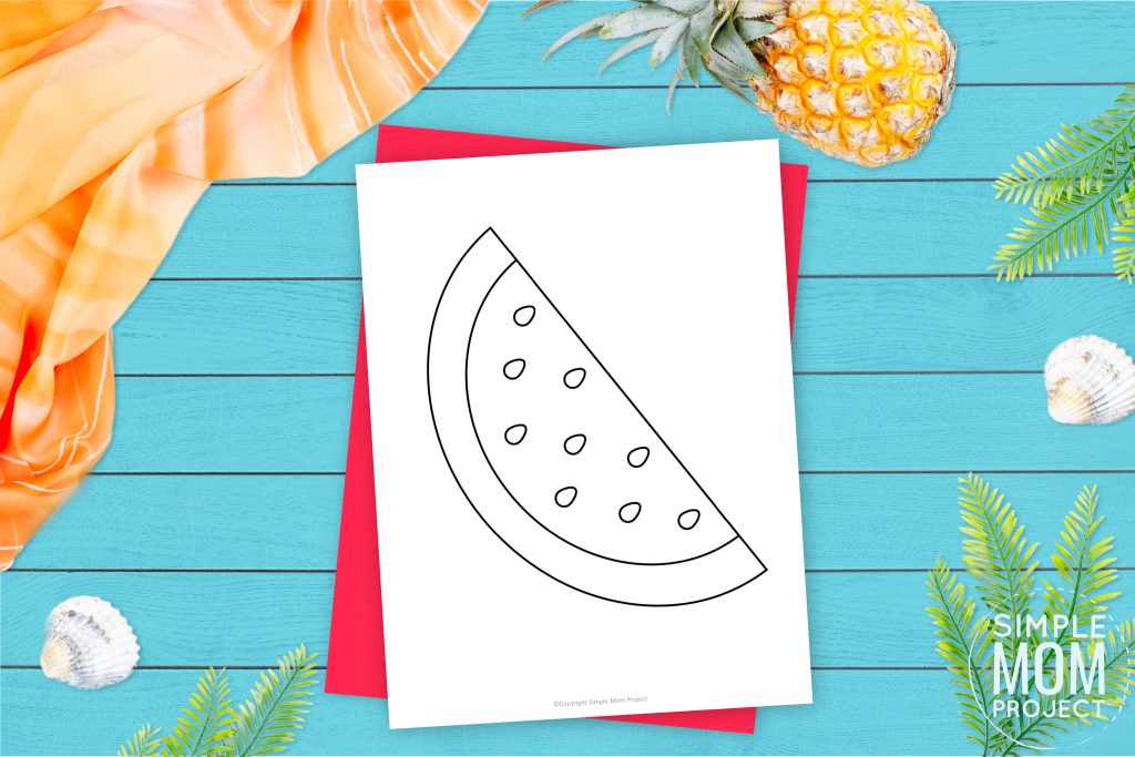 Free Printable Watermelon Template - Simple Mom Project