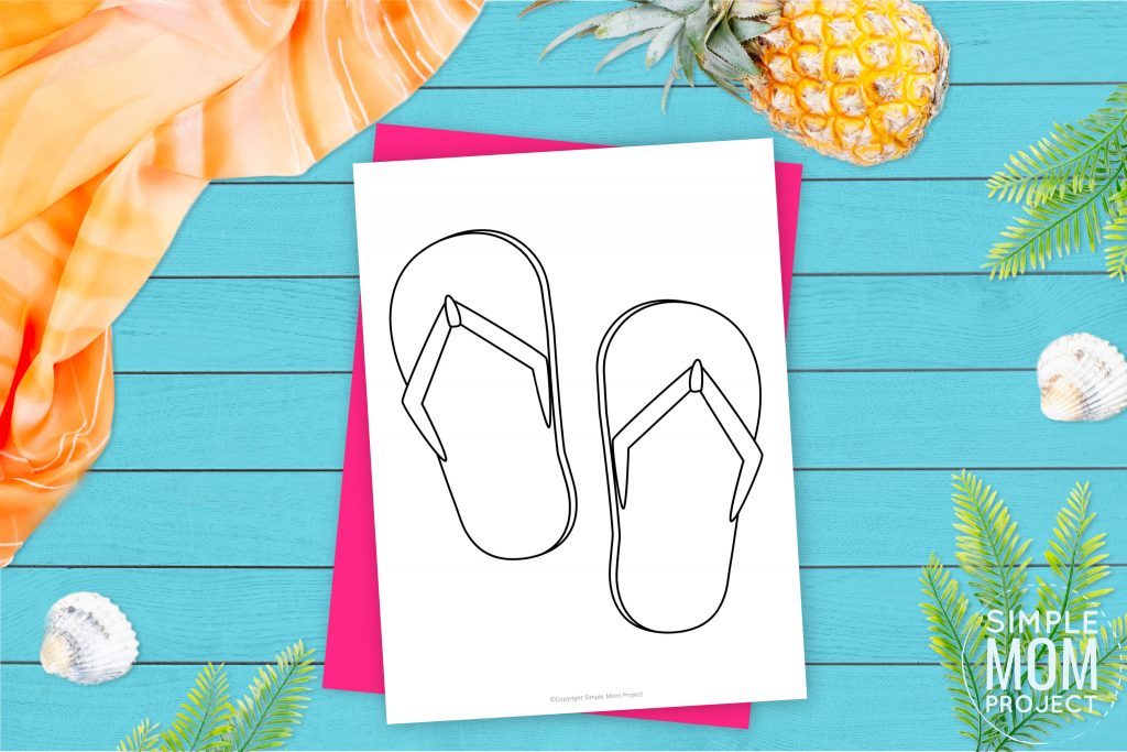 Free Printable Flip Flops Template – Simple Mom Project