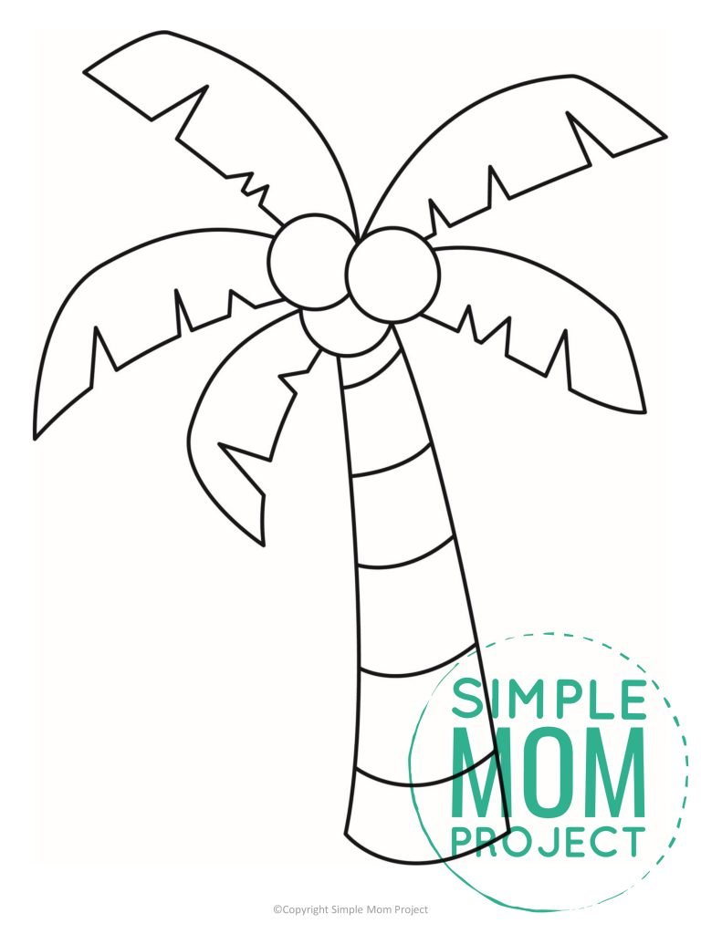 Free Printable Palm Tree Template - Simple Mom Project