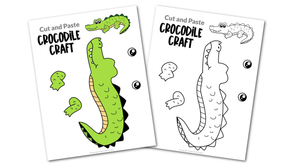 Free Printable Crocodile Craft Template - Simple Mom Project