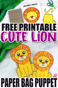 Free Printable Lion Paper Bag Puppet Template - Simple Mom Project