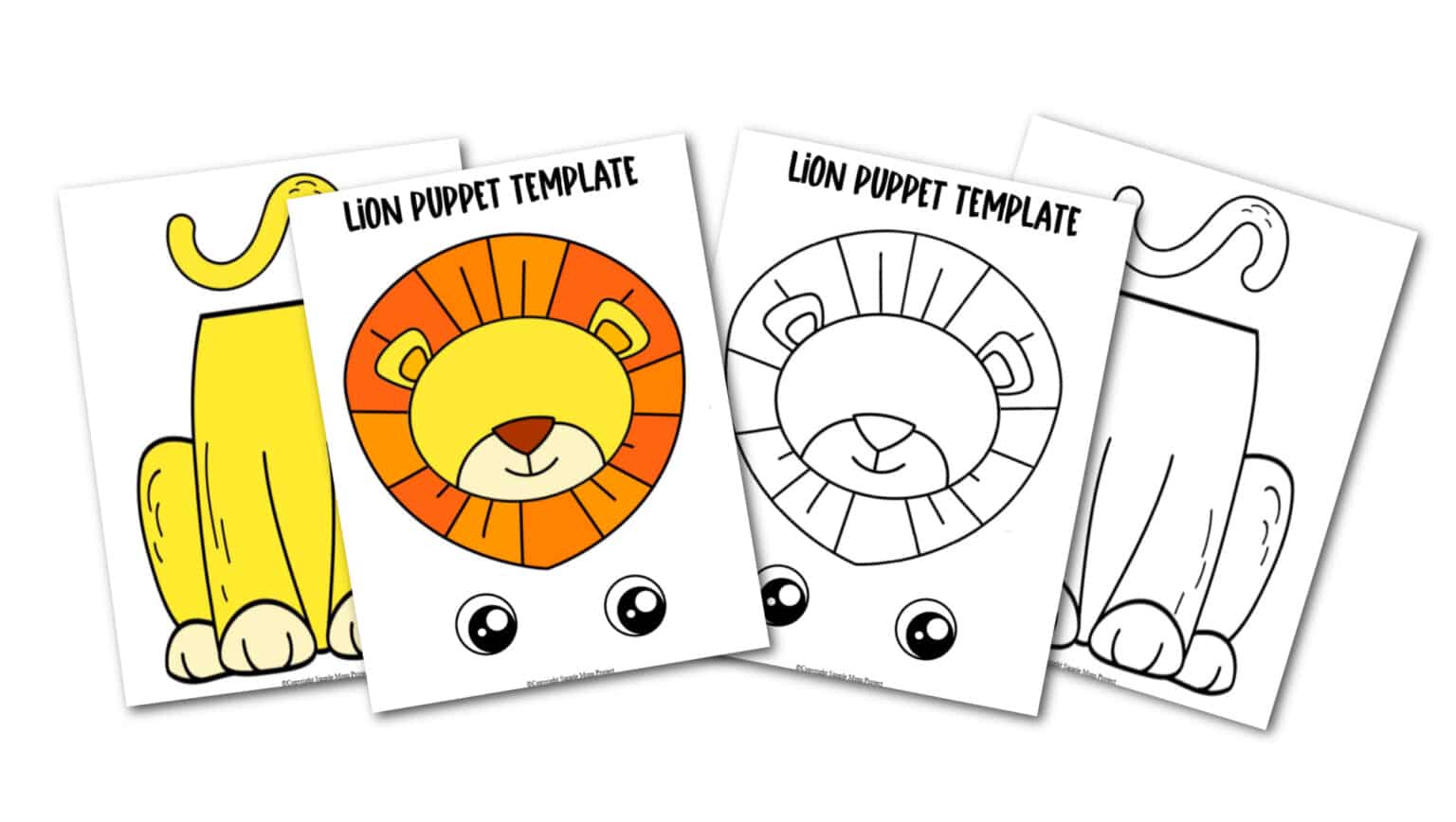 Free Printable Lion Paper Bag Puppet Template - Simple Mom Project