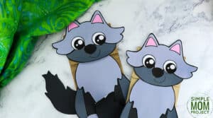 Free Printable Wolf Paper Bag Puppet Template - Simple Mom Project