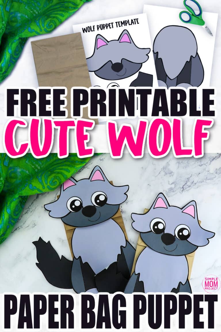 Printable Deer Paper Bag Puppet Template - Simple Mom Project