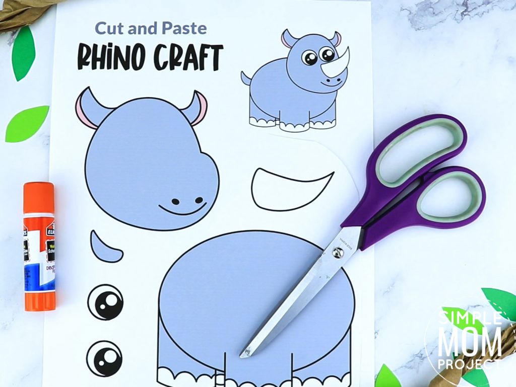 Free Printable Rhino Craft Template - Simple Mom Project