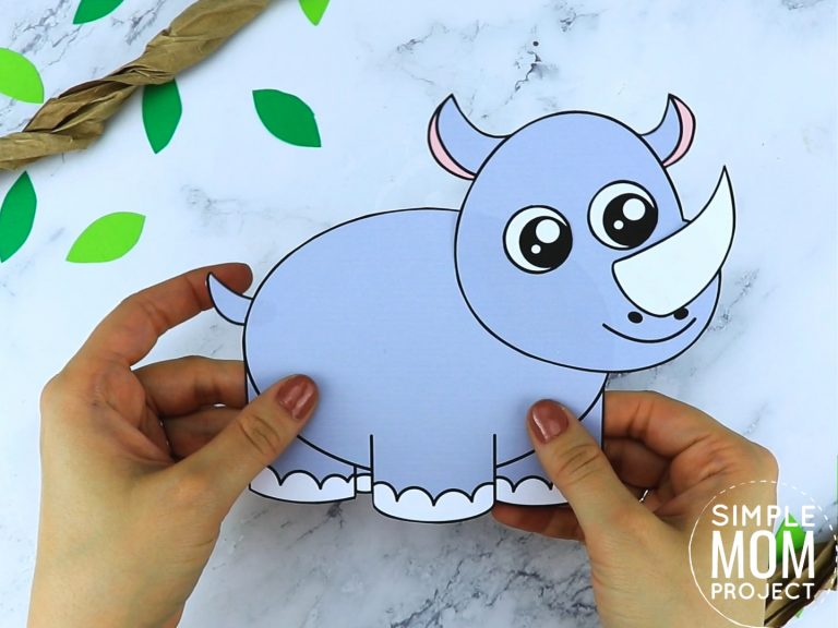 Free Printable Rhino Craft Template - Simple Mom Project