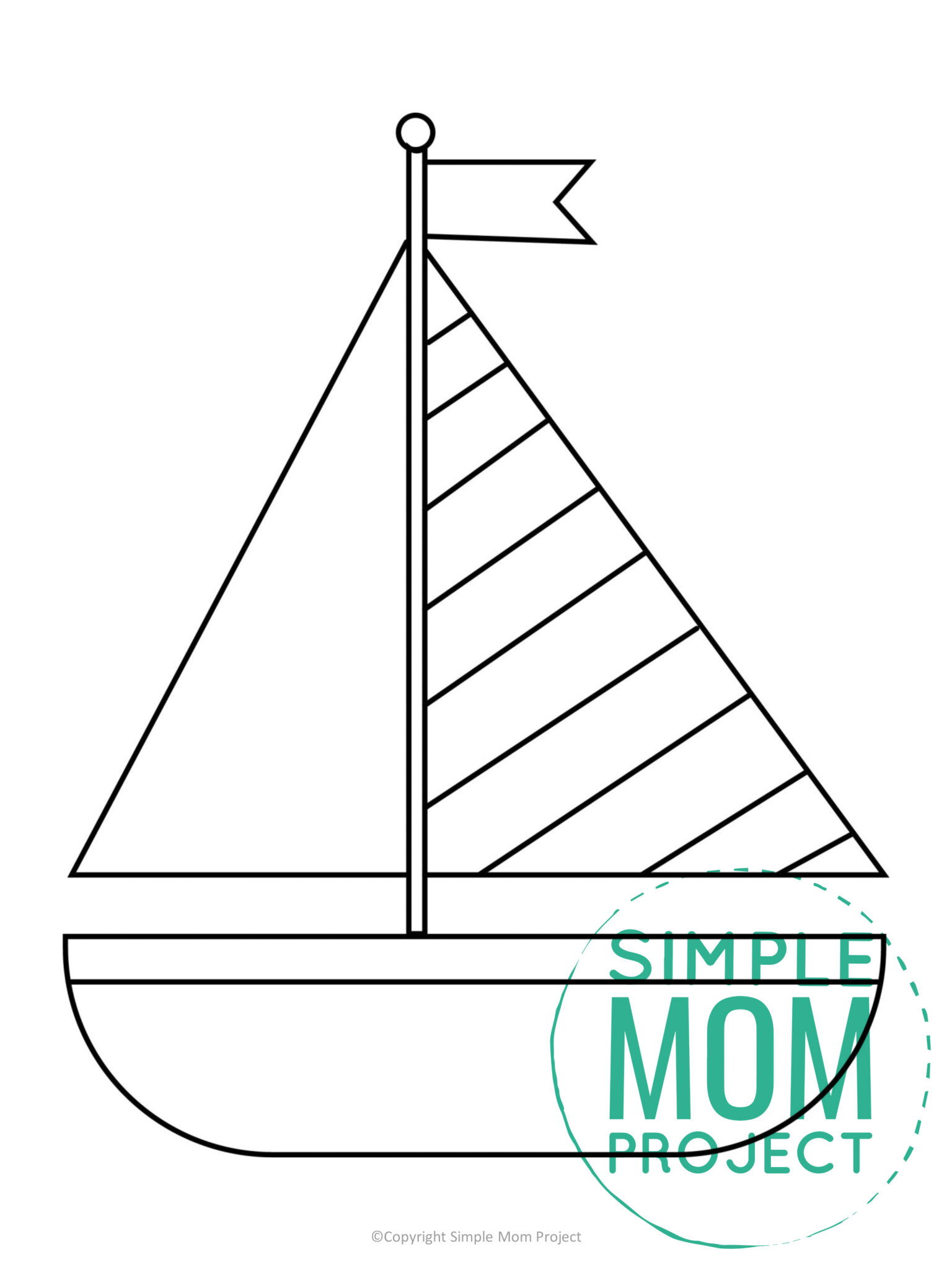 Free Printable Sailboat Template Printable Word Searches