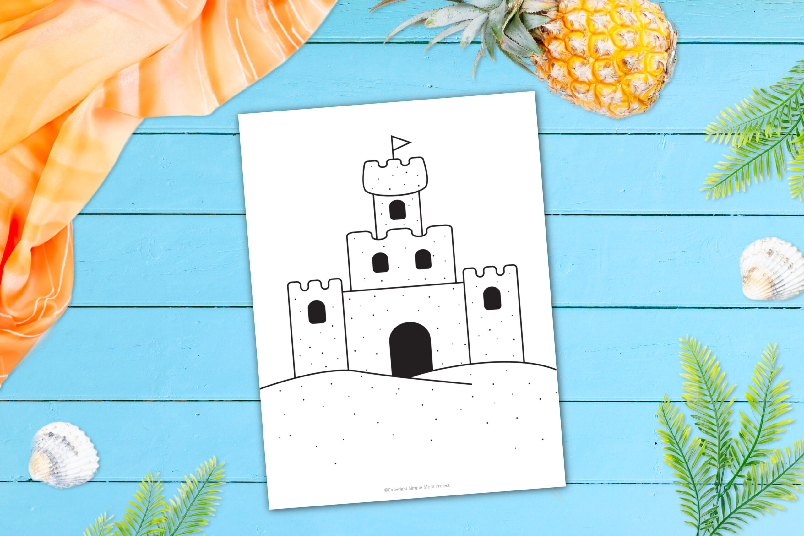Free Printable Sandcastle Template Simple Mom Project