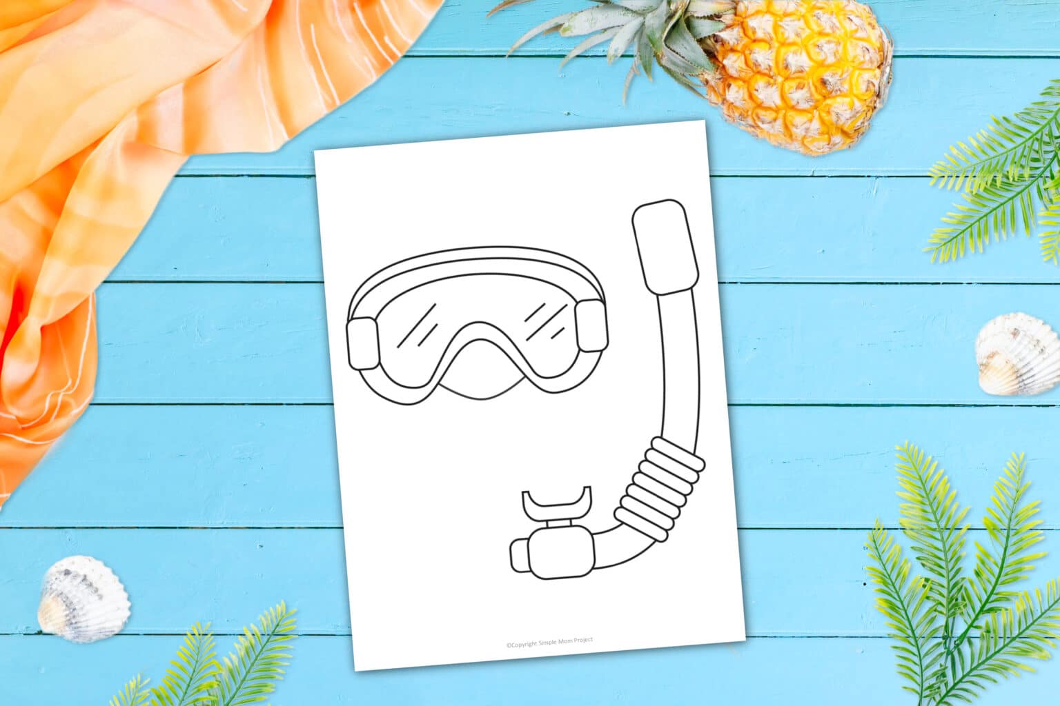 Free Printable Snorkel Template - Simple Mom Project