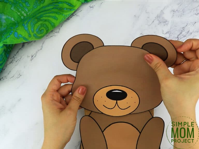 Free Printable Bear Paper Bag Puppet Template - Simple Mom Project
