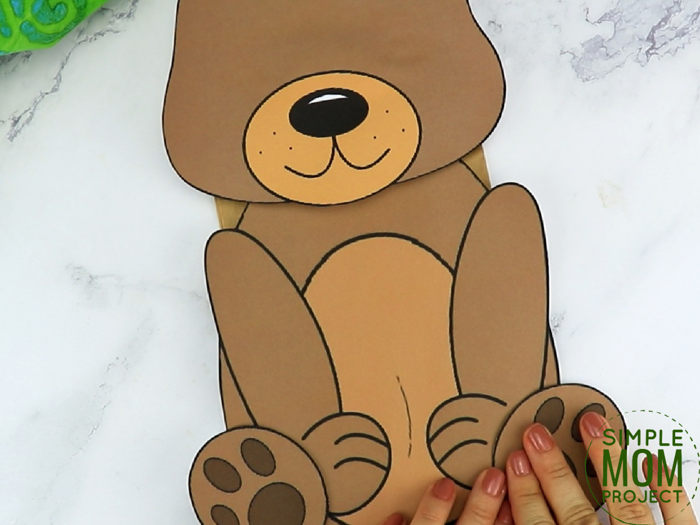 Free Printable Bear Paper Bag Puppet Template Simple Mom Project