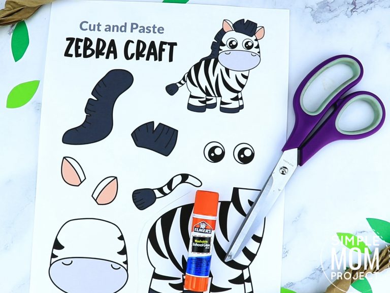 Free Printable Zebra Craft Template – Simple Mom Project