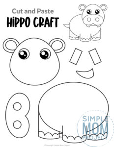 Free Printable Hippo Craft Template – Simple Mom Project