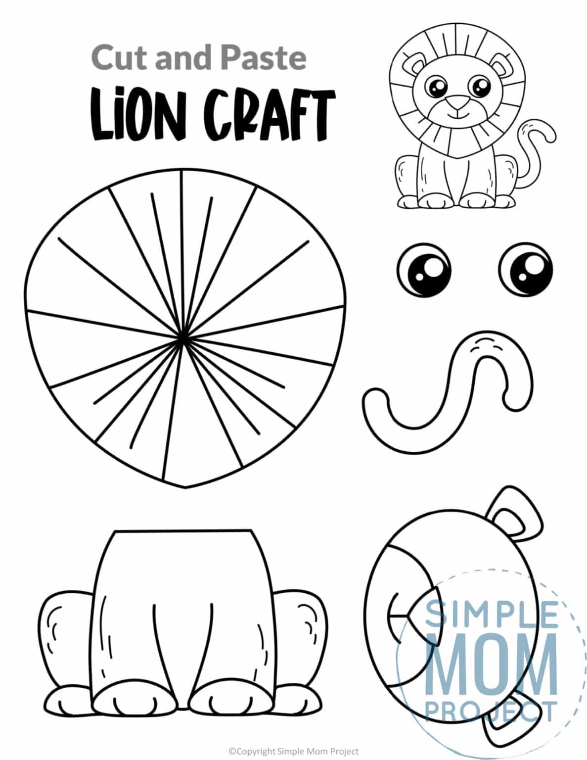 Printable Jungle Safari Animal Craft Templates – Simple Mom Project