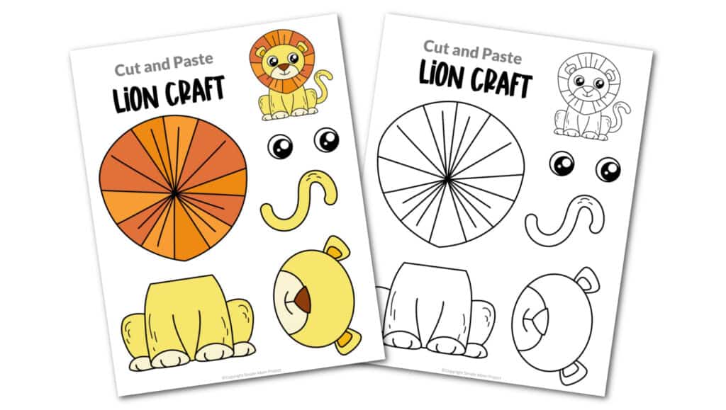 Free Printable Lion Craft Template - Simple Mom Project