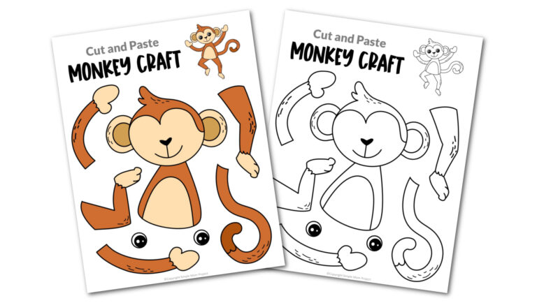 Free Printable Monkey Craft Template - Simple Mom Project