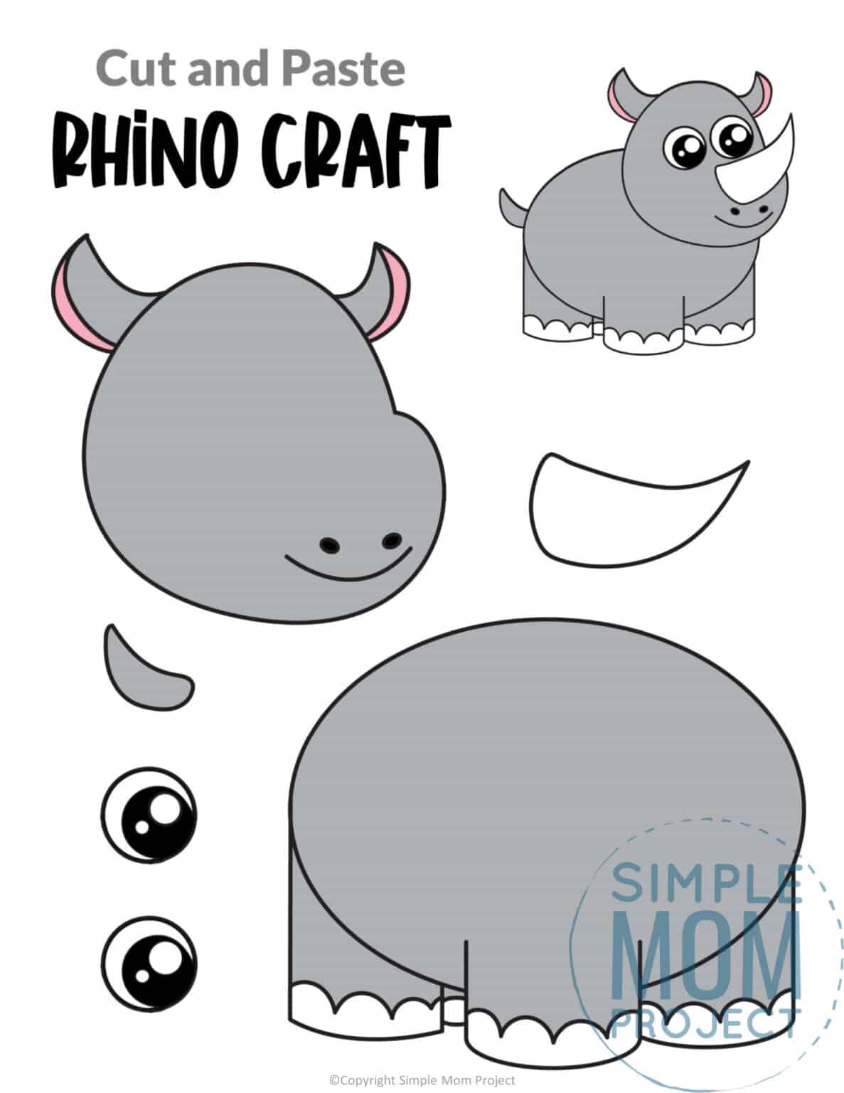 Printable Jungle Safari Animal Craft Templates – Simple Mom Project