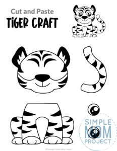 Free Printable Tiger Craft Template - Simple Mom Project