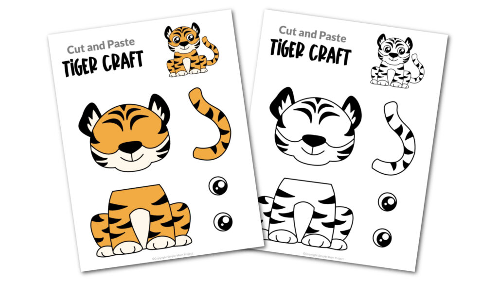 Free Printable Tiger Craft Template – Simple Mom Project