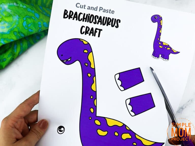 Free Printable Brachiosaurus Craft Template - Simple Mom Project