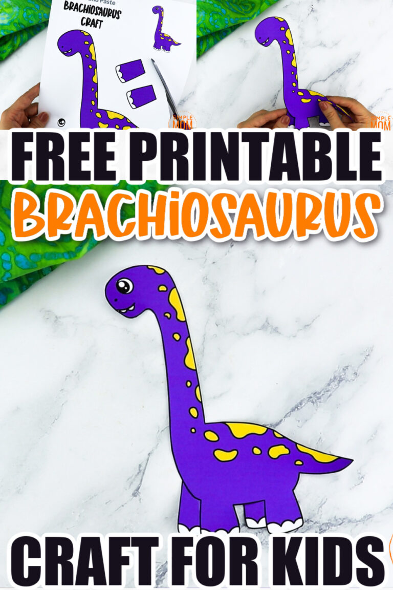 Free Printable Brachiosaurus Craft Template – Simple Mom Project
