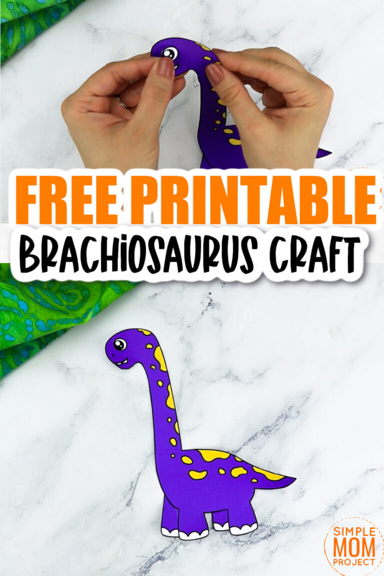 Free Printable Brachiosaurus Craft Template – Simple Mom Project