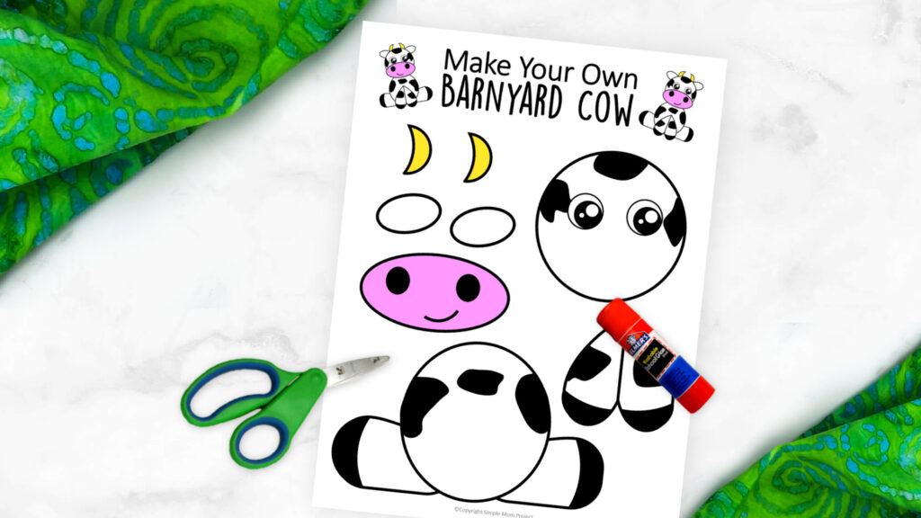 Free Printable Farm Cow Craft Art Project - Simple Mom Project