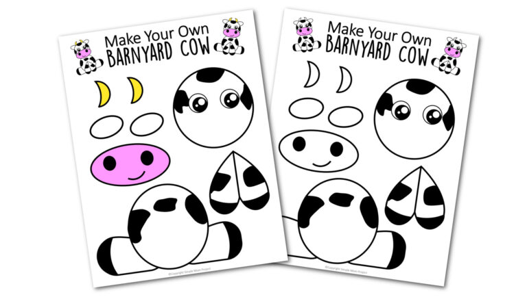 Free Printable Farm Cow Craft Art Project - Simple Mom Project