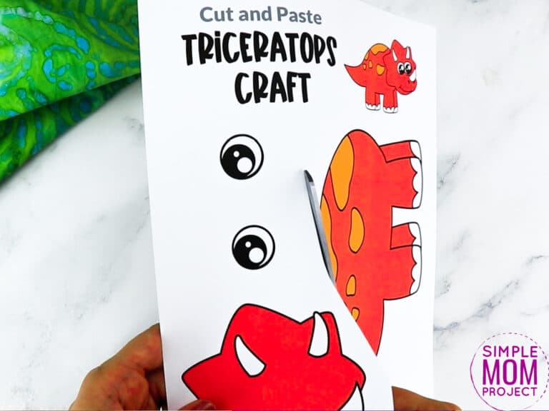 Free Printable Triceratops Craft Template – Simple Mom Project