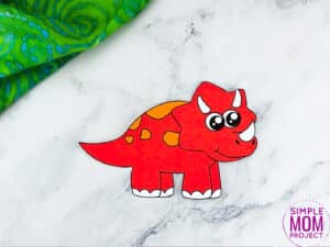 Free Printable Triceratops Craft Template - Simple Mom Project