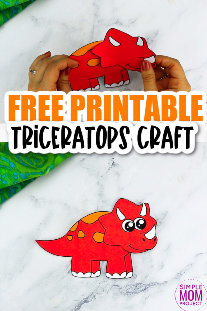 Free Printable Triceratops Craft Template - Simple Mom Project