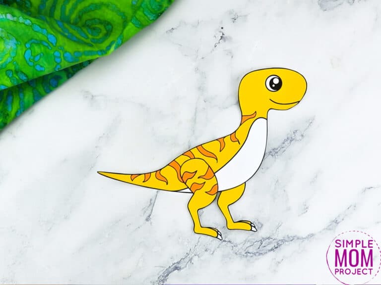 Free Printable Velociraptor Craft Template - Simple Mom Project