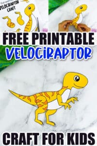 Free Printable Velociraptor Craft Template - Simple Mom Project