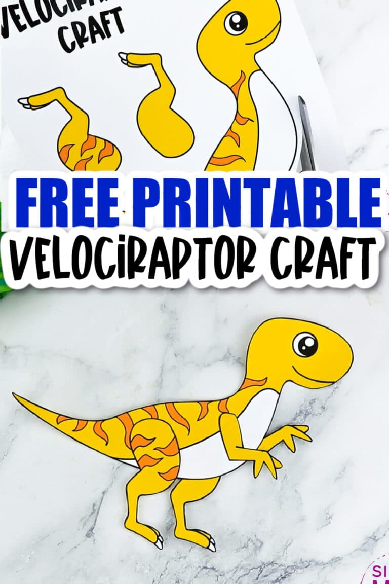 Free Printable Velociraptor Craft Template – Simple Mom Project