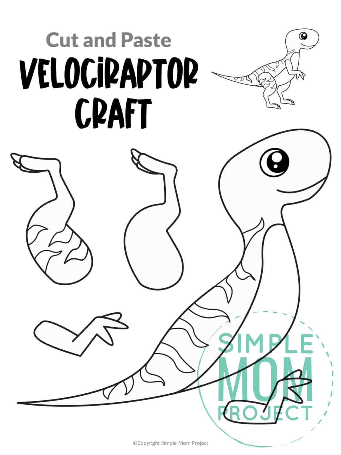 Printable Dinosaur Craft Templates - Simple Mom Project