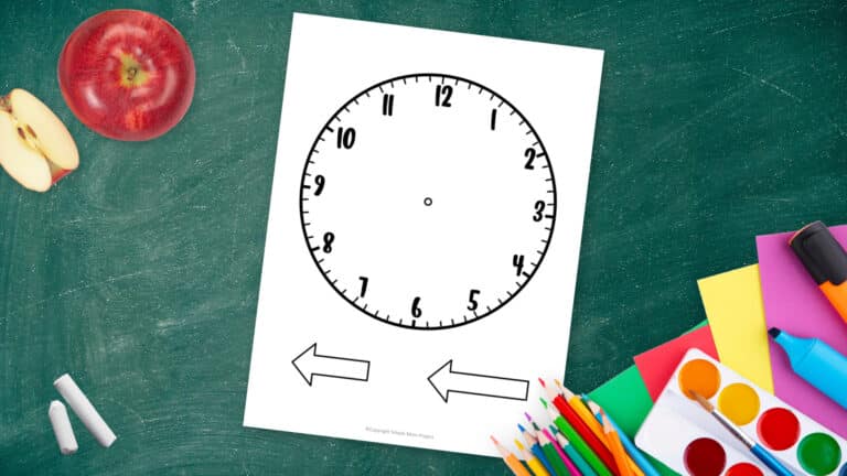 Free Printable Clock Template - Simple Mom Project