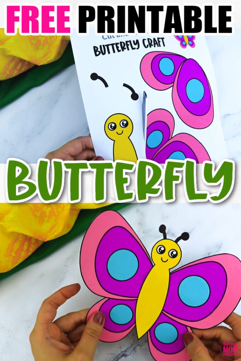 Free Printable Butterfly Craft Template – Simple Mom Project