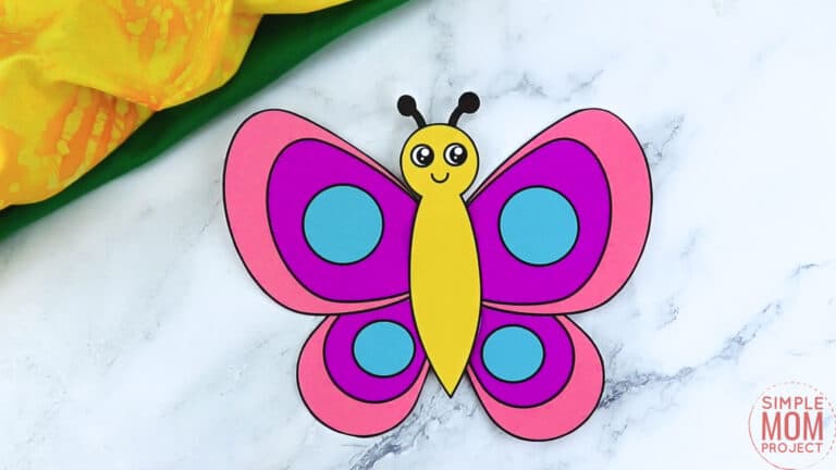 Free Printable Butterfly Craft Template | Easy Cut and Paste Activity ...