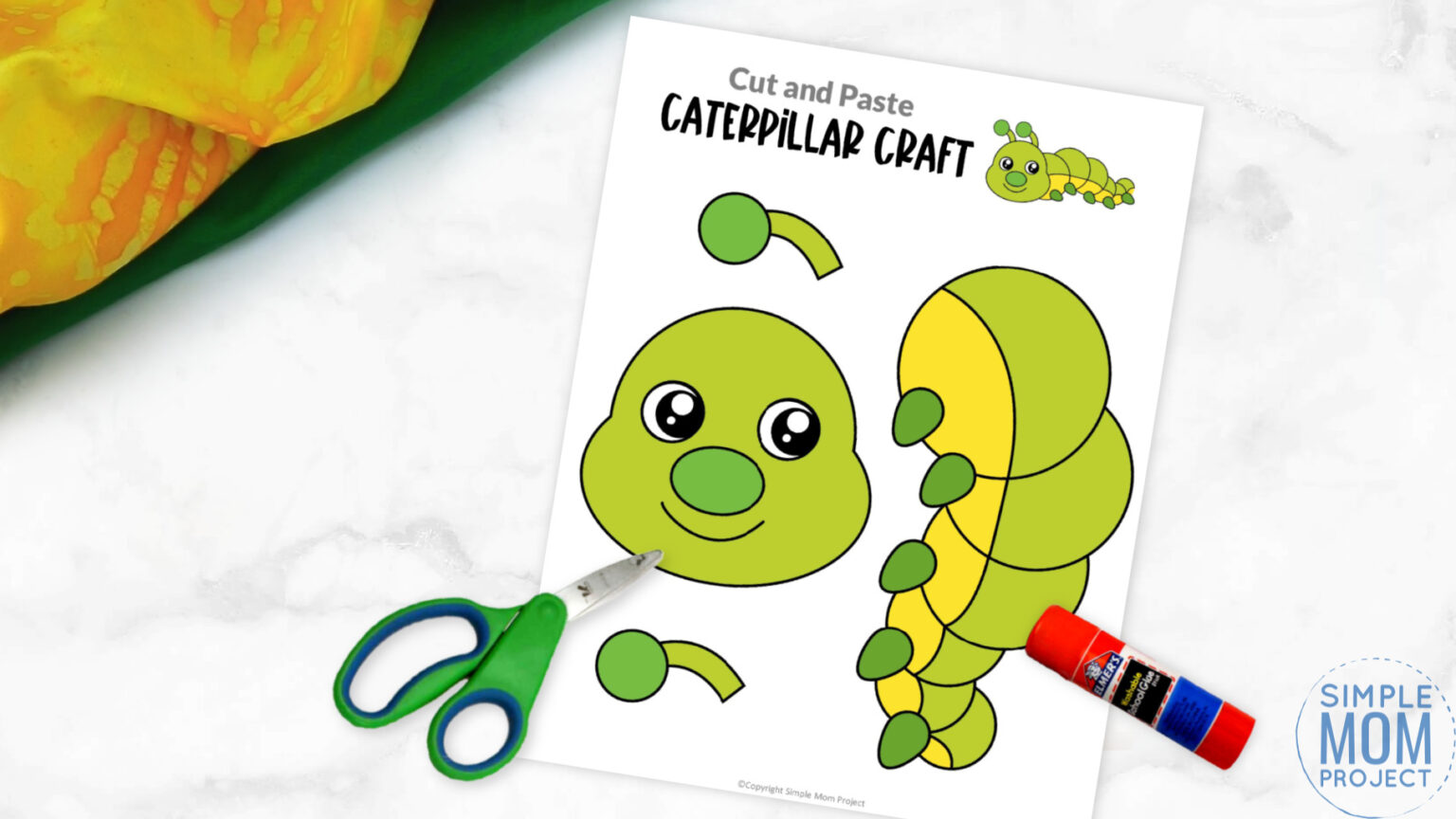 Free Printable Caterpillar Craft Template – Simple Mom Project