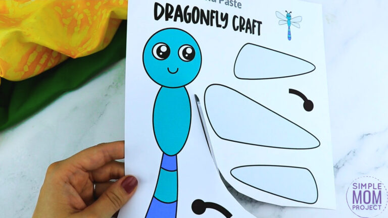 Free Printable Dragonfly Craft Template – Simple Mom Project