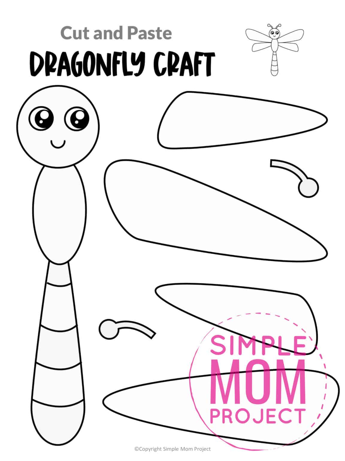 Printable Cut And Paste Bug Crafts Simple Mom Project Printable Cut And Paste Bug Crafts Simple Mom Project