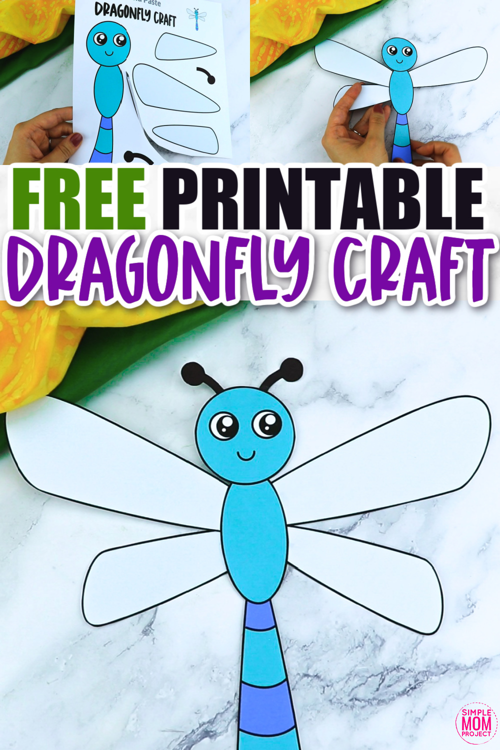 Free Printable Dragonfly Craft Template Simple Mom Project