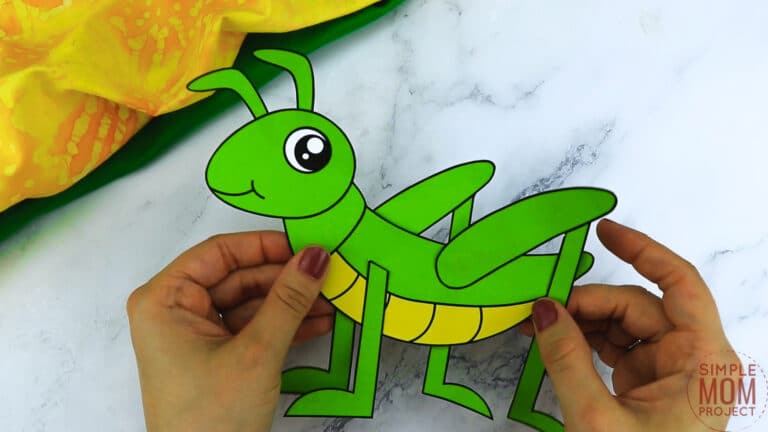 Free Grasshopper Craft Template for Kids (Fun Insect Printable Activity ...