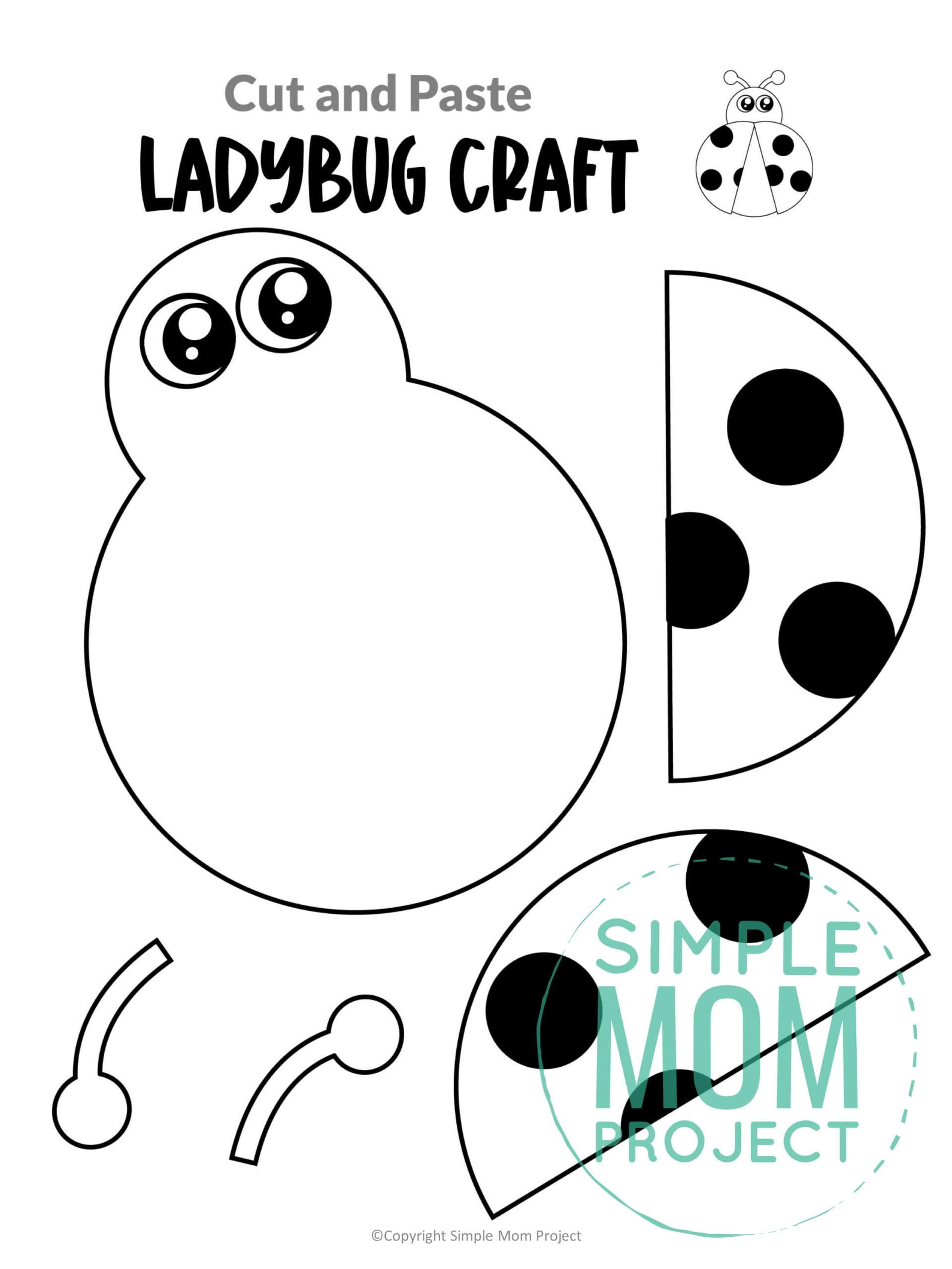Printable Bug And Insect Craft Templates Simple Mom Project